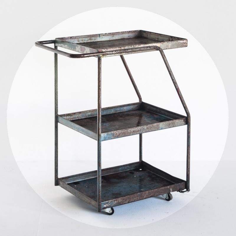 Carro o camarera industrial con ruedas - España, años 70