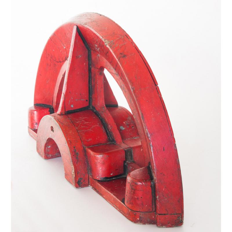 Gran contramolde / Molde industrial vintage. Madera. Francia, años 50