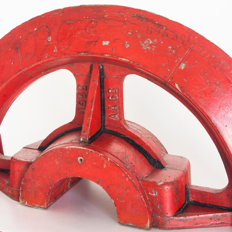 Gran contramolde / Molde industrial vintage. Madera. Francia, años 50